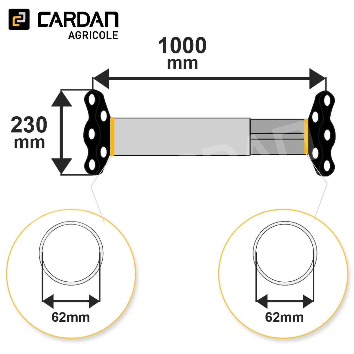 Protecteur de cardan grand angle Power Drive complet Walterscheid 86 ...