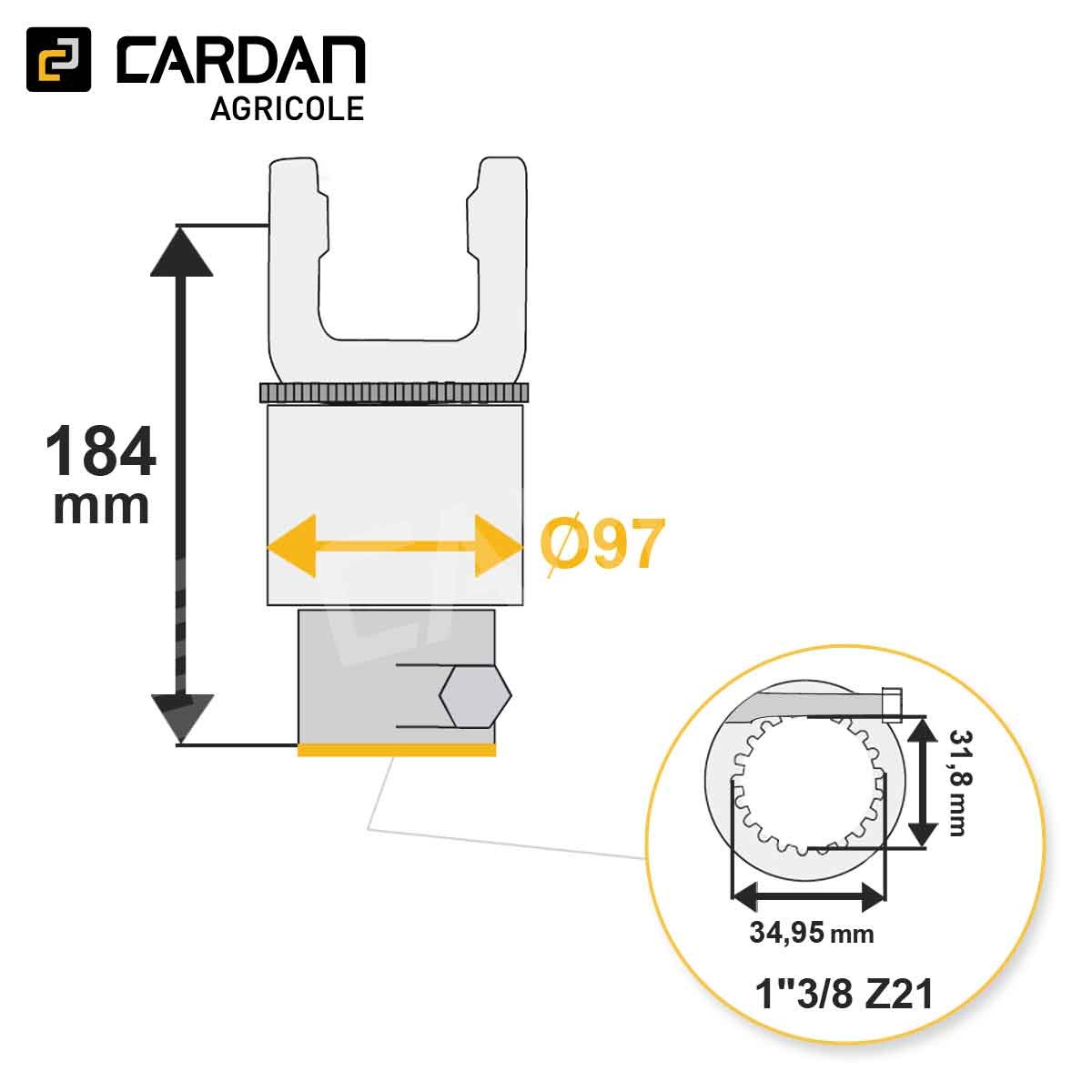Roue libre série SFT Bondioli 601217602R | Cardan Agricole